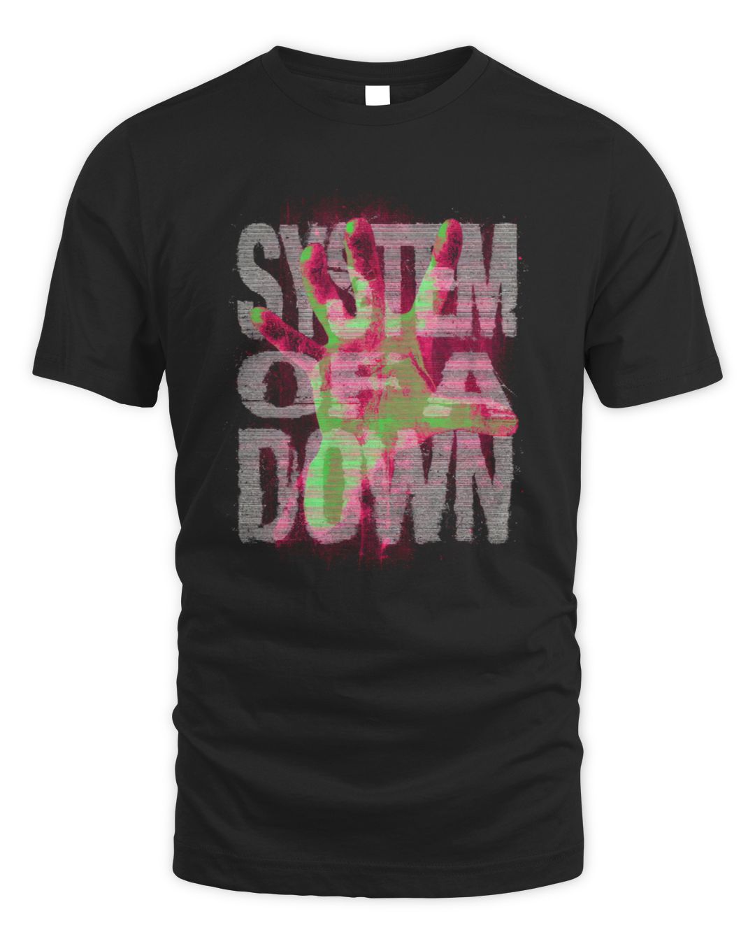 System Of A Down Merch Neon Hand T-Shirt