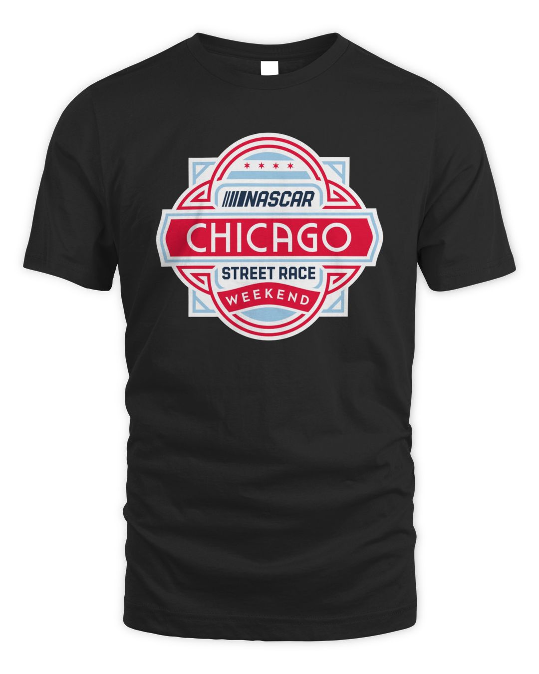 Chicagoland Speedway Checkered Flag Sports Race Logo T-Shirt