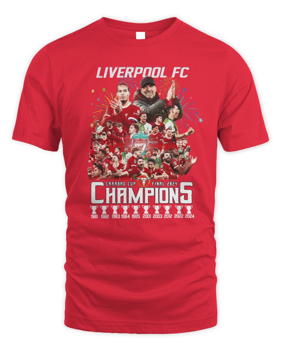 Liverpool FC Carabao Cup Final 2024 10 Time Champions T-Shirts