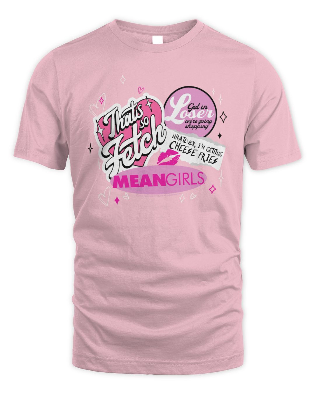 Truffle Shuffle Mean Girls Badges Pink T-Shirt