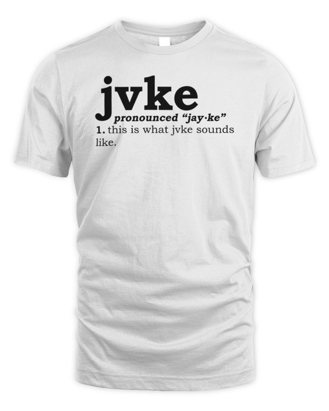 Official JVKE Merchandise Pronunciation White T-Shirt