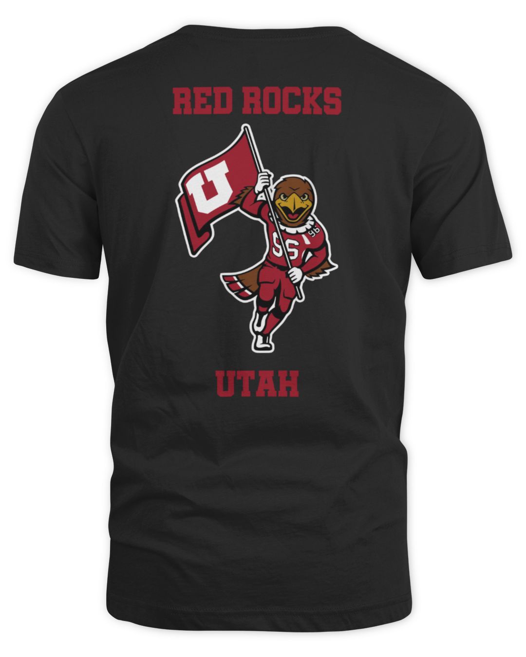 Utah Utes Red Rocks Utah Black Design Official T Shirt
