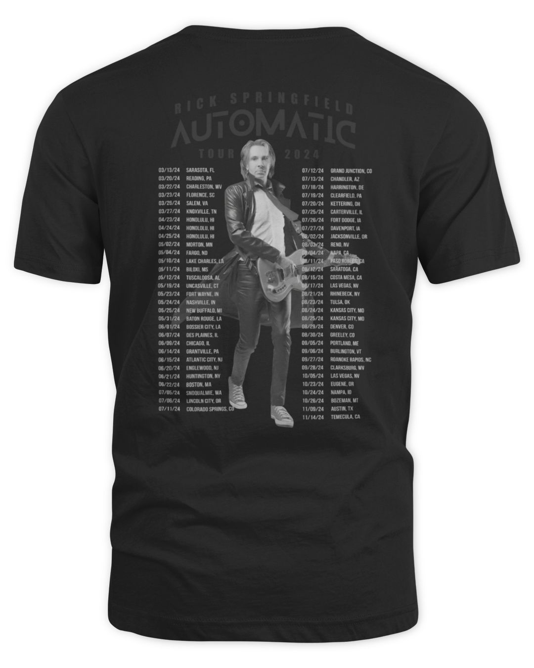 Official Rick Springfield Merch 2024 Automatic Tour Soft Rick ...