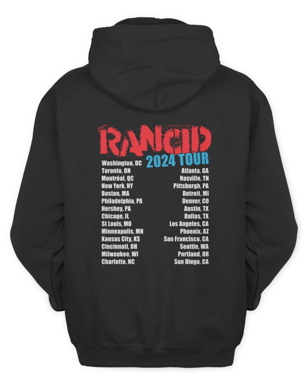 Rancid Merch Middle Finger Tour 2024 Hoodie Sweatshirt